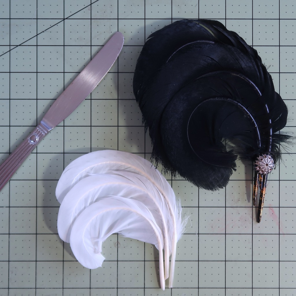 Restoring a Curled Wing Feather Ornament – …out of a portrait